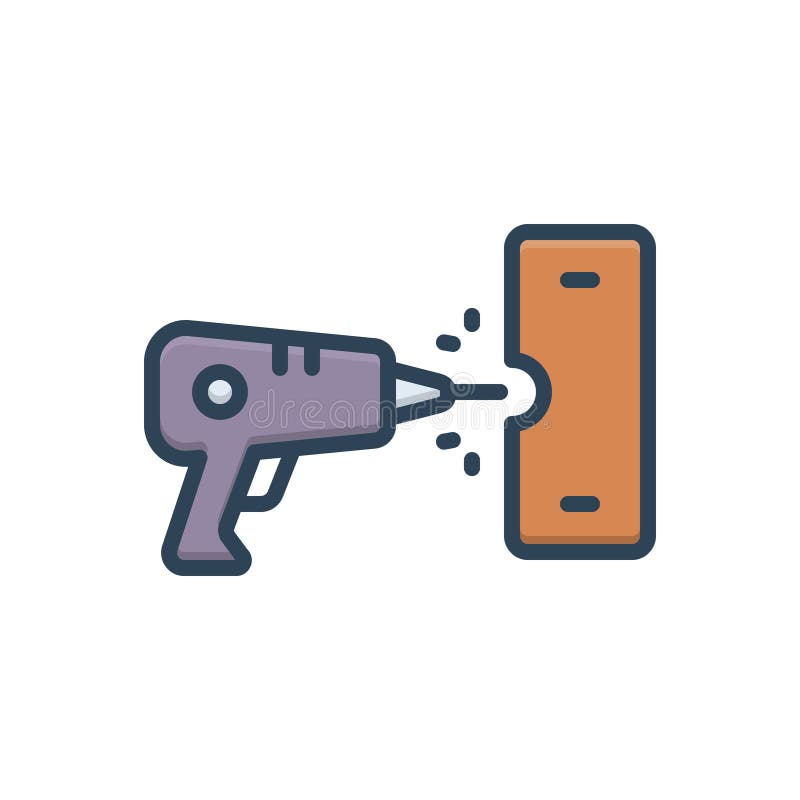 Color Illustration Icon for Hole, Drill and Machine Stock Illustration ...