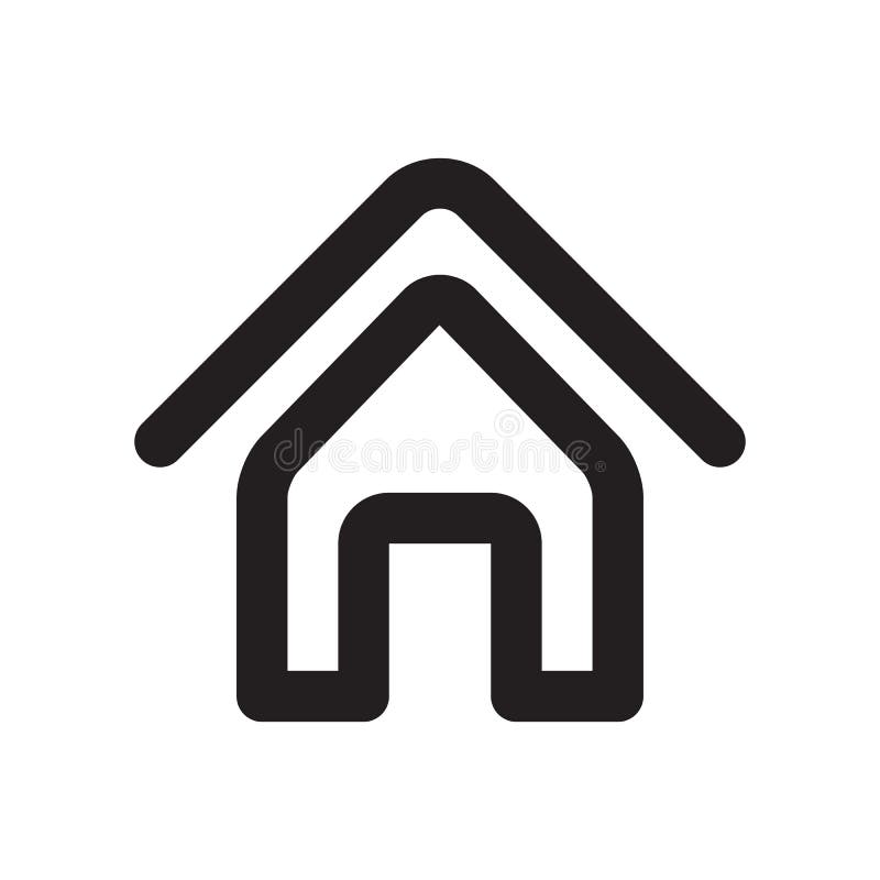Home Icon Outline Style Sign Simple Design Vector Stock Vector ...