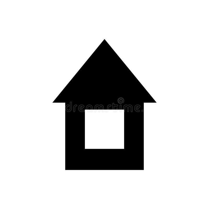 Icon Home. Simple Black Icon Stock Vector - Illustration of design ...