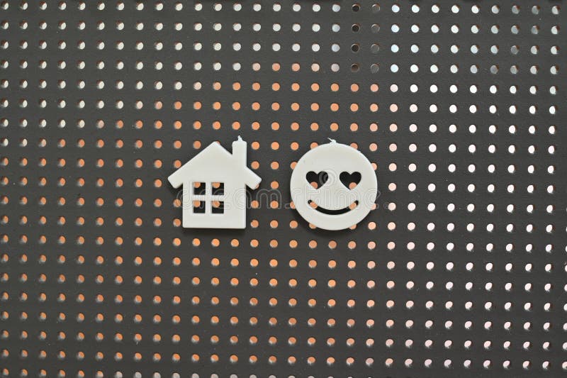 Icon Home and Smile Emoticon Stock Illustration - Illustration of icon ...