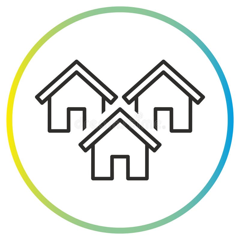 Icon of Home Update 360, House Maintenance, Tech Sync Buildings, Thin ...