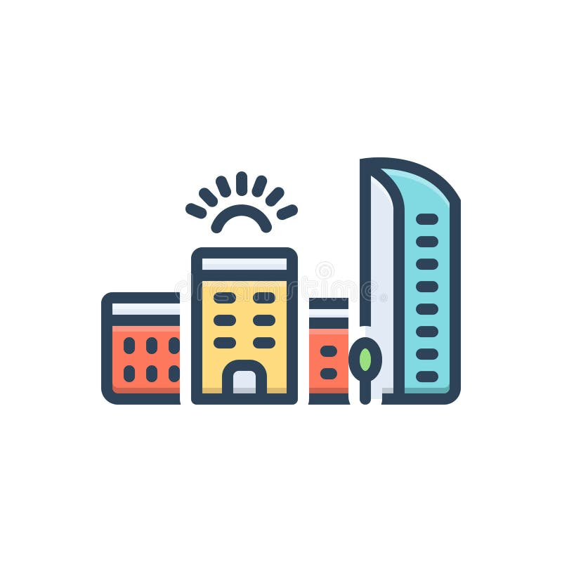 Color Illustration Icon for Hometown, Country and Land Stock ...