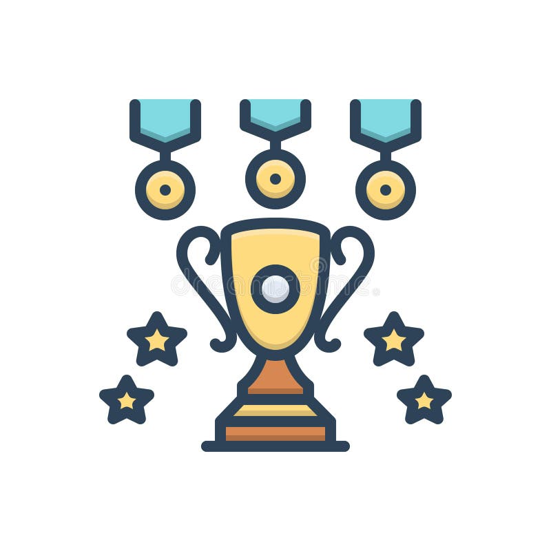 Color Illustration Icon for Honors, Pride and Achievement Stock ...