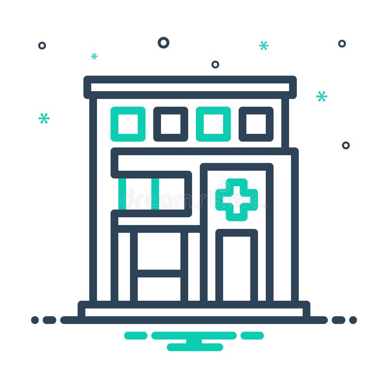 Mix Icon for Hospital, Asylum and Home Stock Vector - Illustration of ...