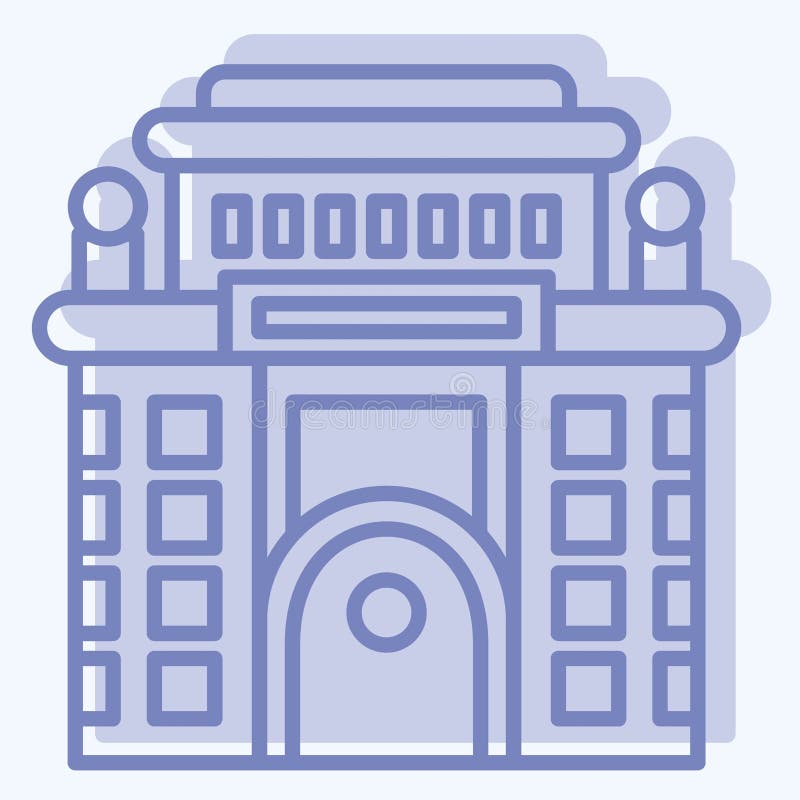 Icon Hotel. Related To Accommodations Symbol. Two Tone Style. Simple ...