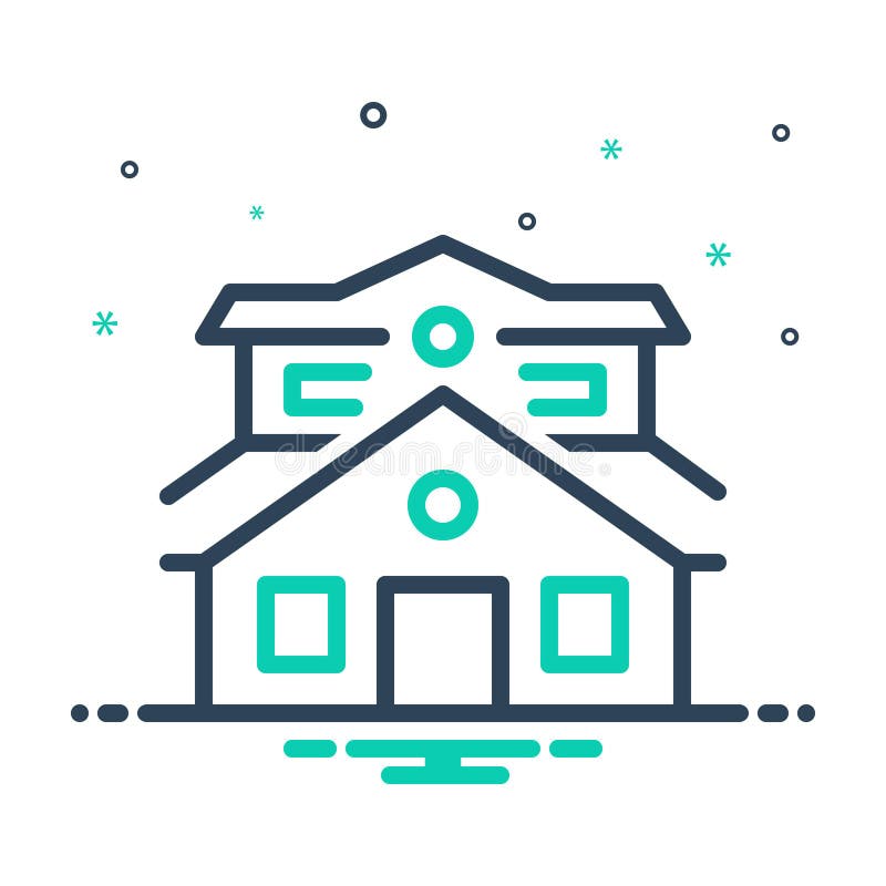 Mix Icon for House, Home and Building Stock Vector - Illustration of ...