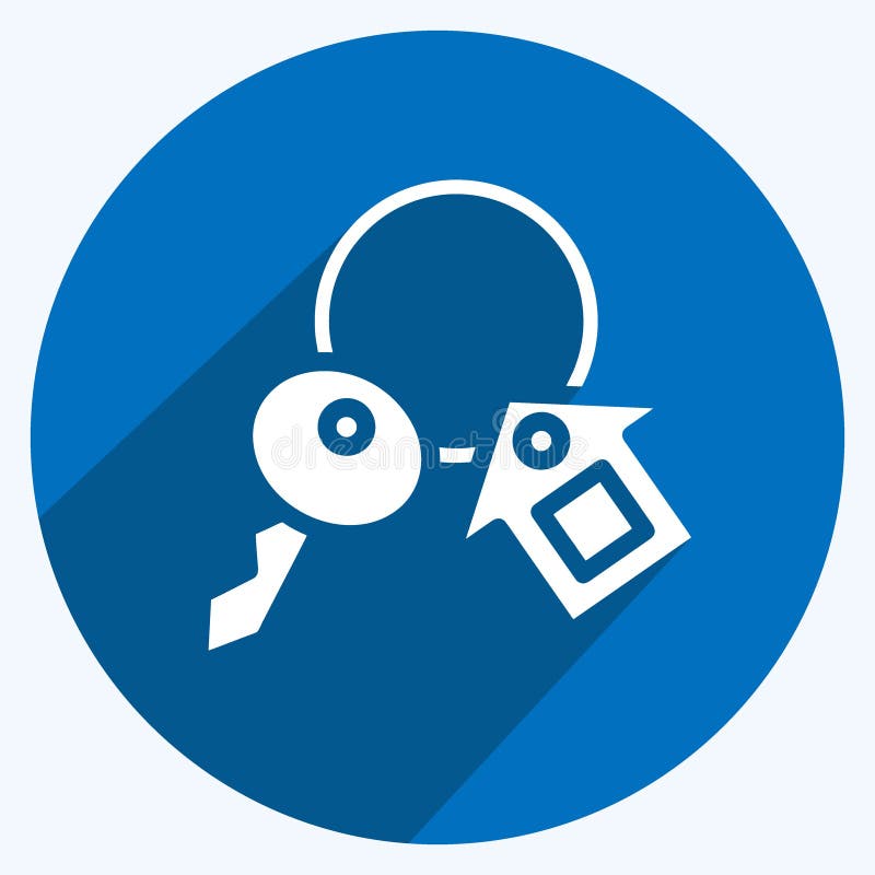 Icon House Key. Suitable for Education Symbol. Long Shadow Style ...