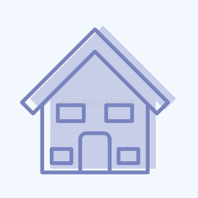 Icon House. Suitable for Education Symbol. Two Tone Style. Simple ...