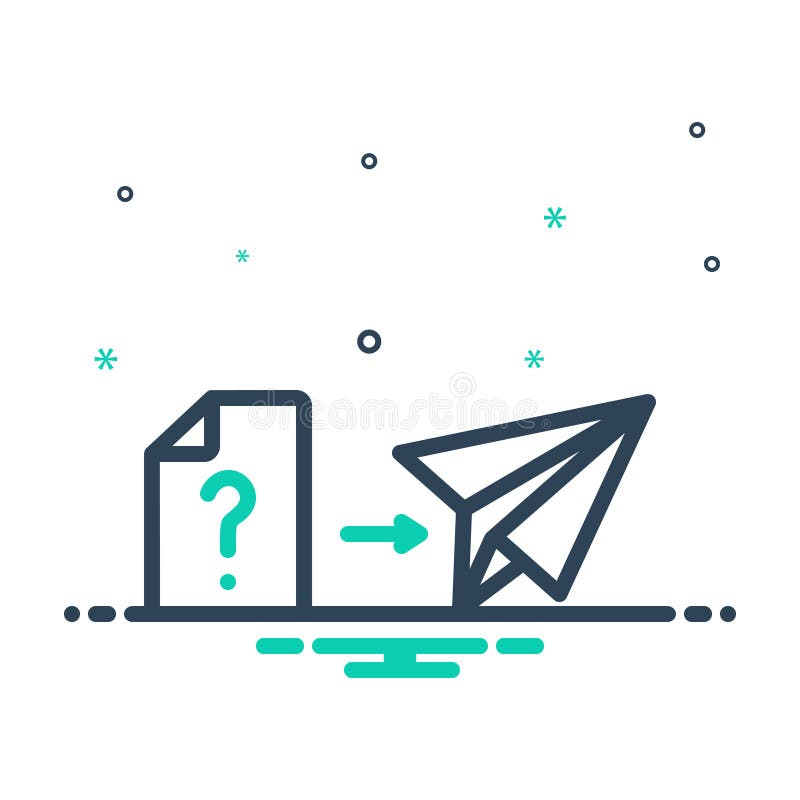 Mix Icon for How, Message and Paper Stock Illustration - Illustration ...
