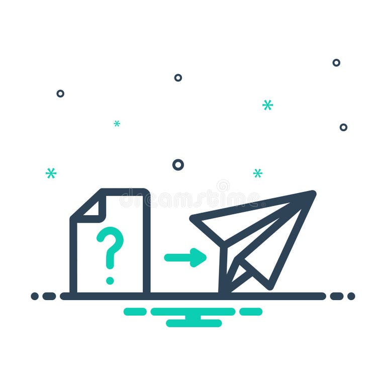 Mix Icon for How, Message and Paper Stock Illustration - Illustration ...