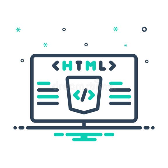 Mix Icon for Html, Coding and Programming Stock Illustration - Illustration of coding ...