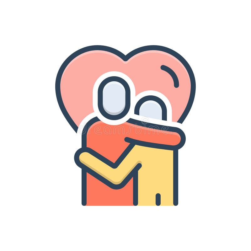 Color Illustration Icon for Hug, Lover and Partner Stock Vector ...
