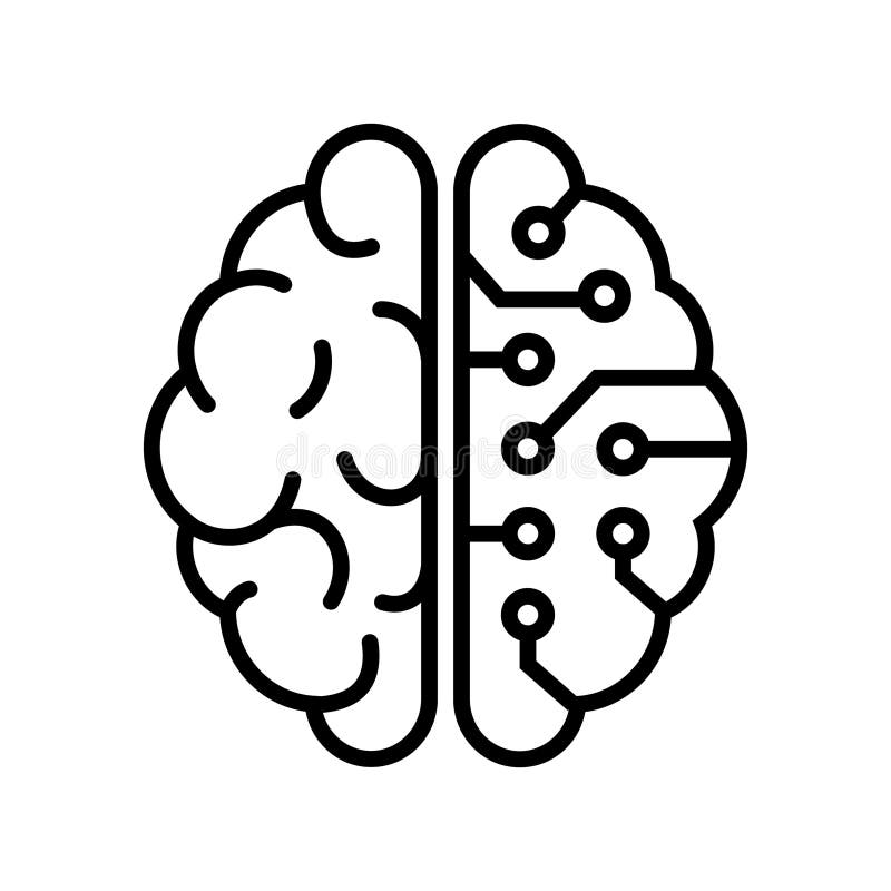 Half Brain Half Machine Stock Illustrations – 153 Half Brain Half ...