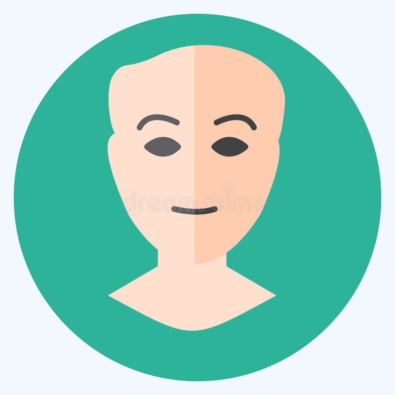 Icon Human Face - Flat Style- Simple Illustration, Good for Prints ...