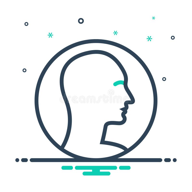 Mix Icon for Human Profile, Customer and User Stock Vector ...