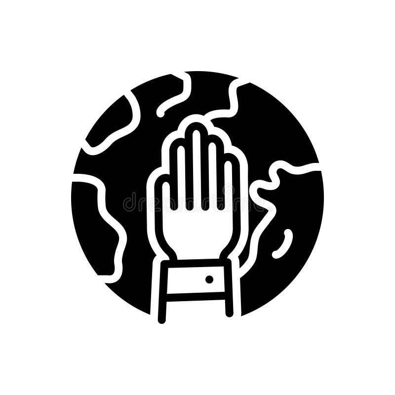 Black Solid Icon for Humanitarian, Compassionate and Patron Stock ...