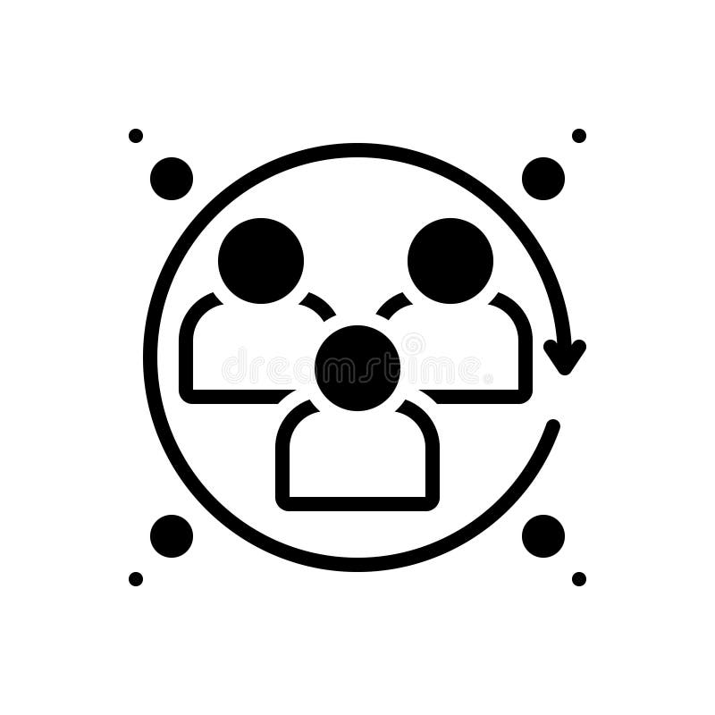 Black Solid Icon for Humanities, Humankind and Humans Stock Vector ...