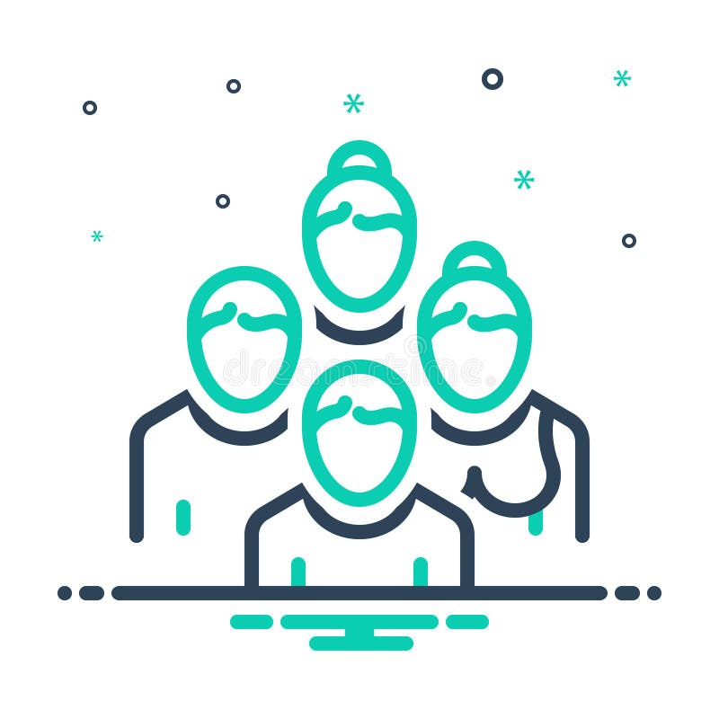 Mix Icon for Humans, Public and Crowd Stock Vector - Illustration of ...