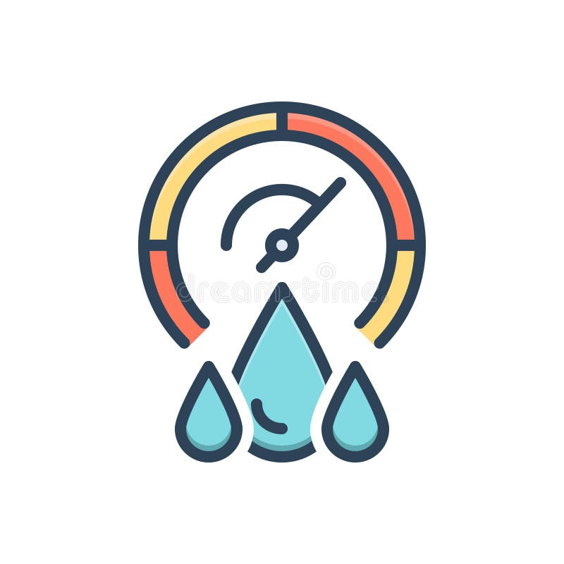 Color Illustration Icon for Humidity, Moisture and Humid Stock ...