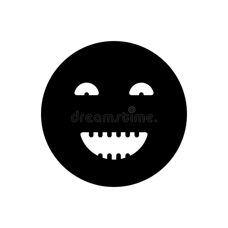 Black Solid Icon for Humor, Laughter and Joke Stock Vector ...
