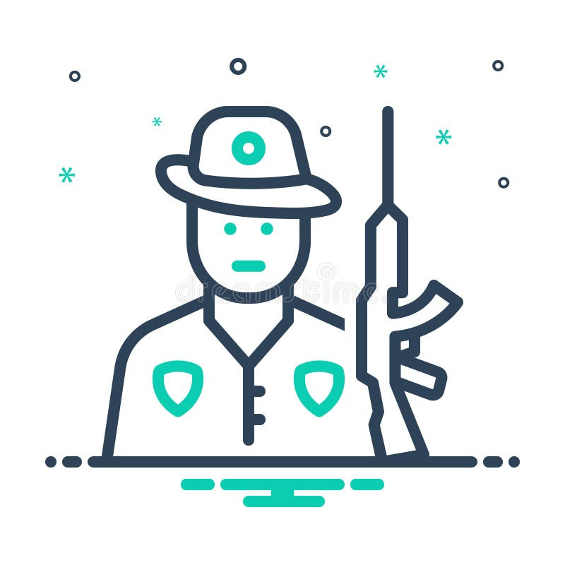 Mix Icon for Hunter, Huntsman and Chaser Stock Illustration ...