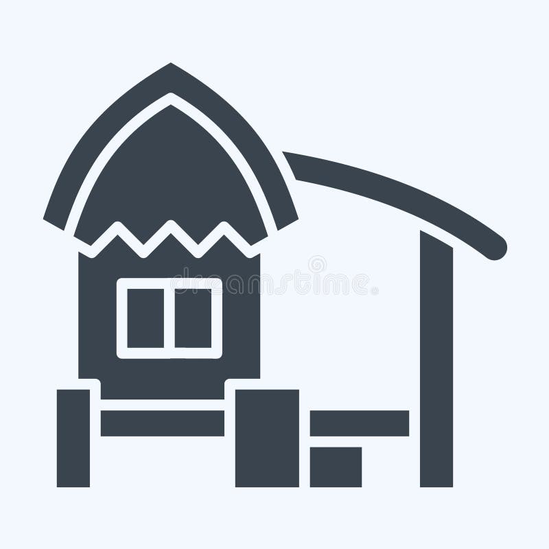 Icon Hut. Related To Accommodations Symbol. Glyph Style. Simple Design ...