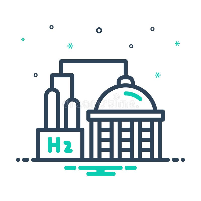 Mix Icon for Hydrogen, Renewable and Fromula Stock Vector ...