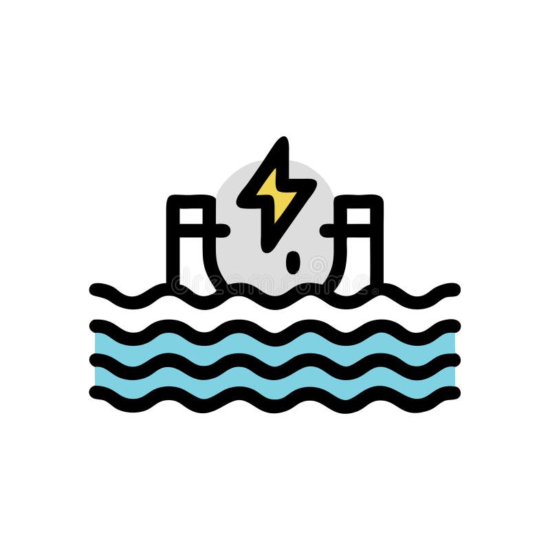 Icon for Hydropower Energy Sources Stock Photo - Illustration of ...