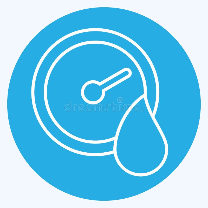Icon Hygrometer. Suitable for Education Symbol. Blue Eyes Style. Simple ...