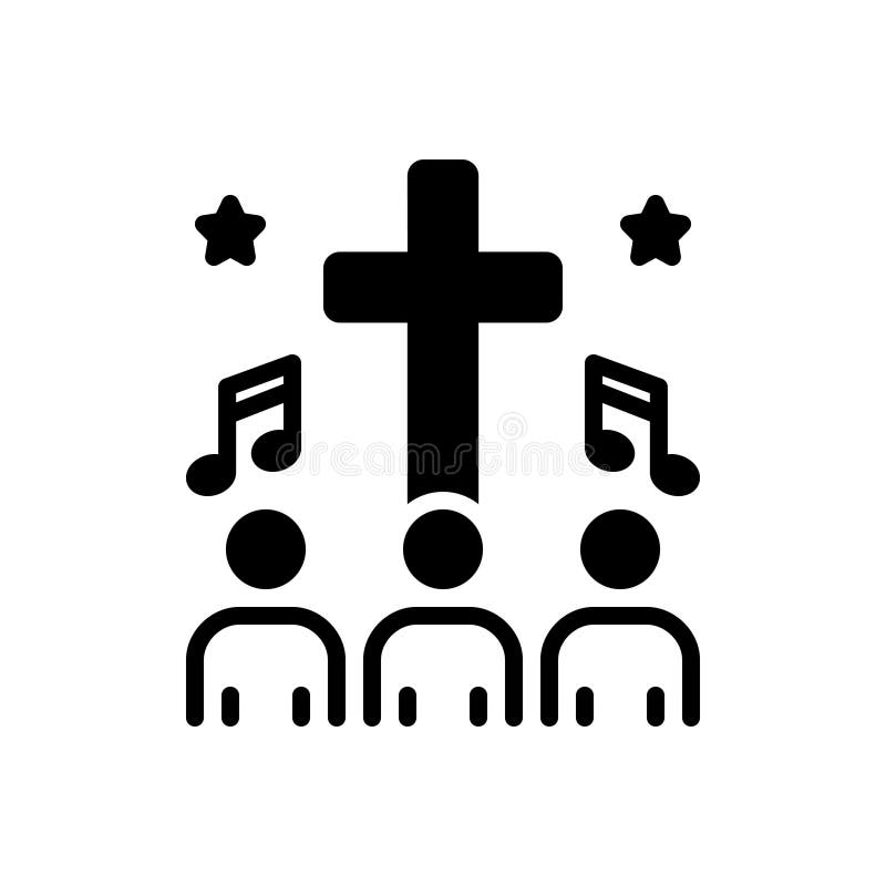 Black Solid Icon for Hymn, Psalm and Homily Stock Vector - Illustration ...