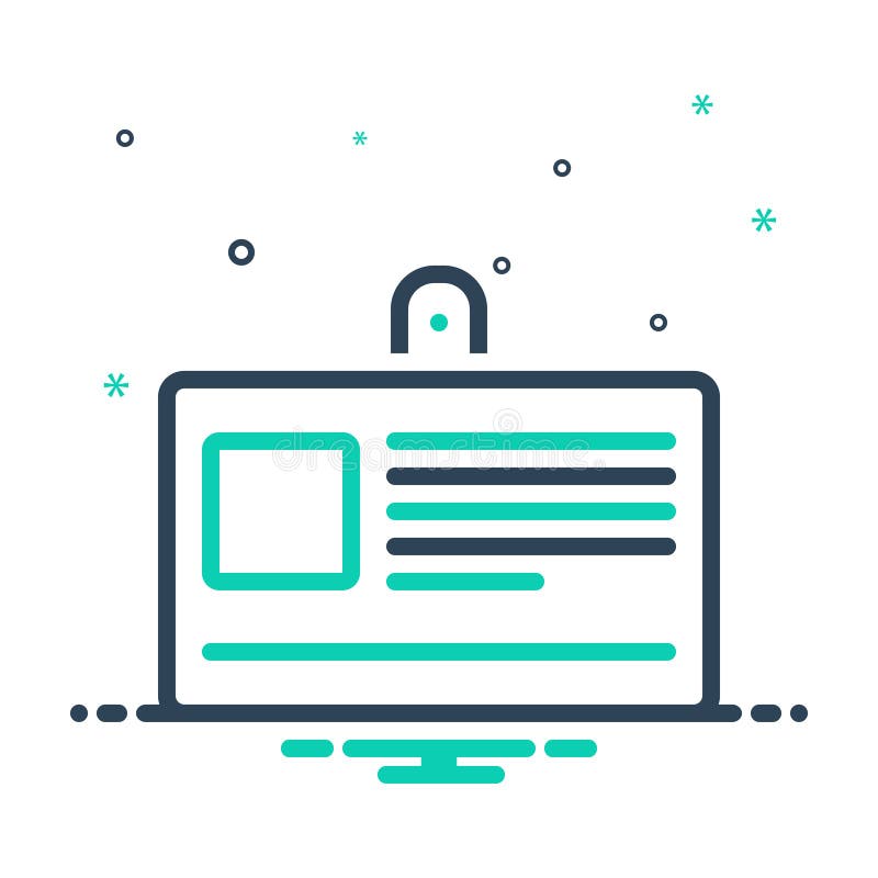 Mix Icon for Id Card, Accessibility and Identification Stock Vector ...