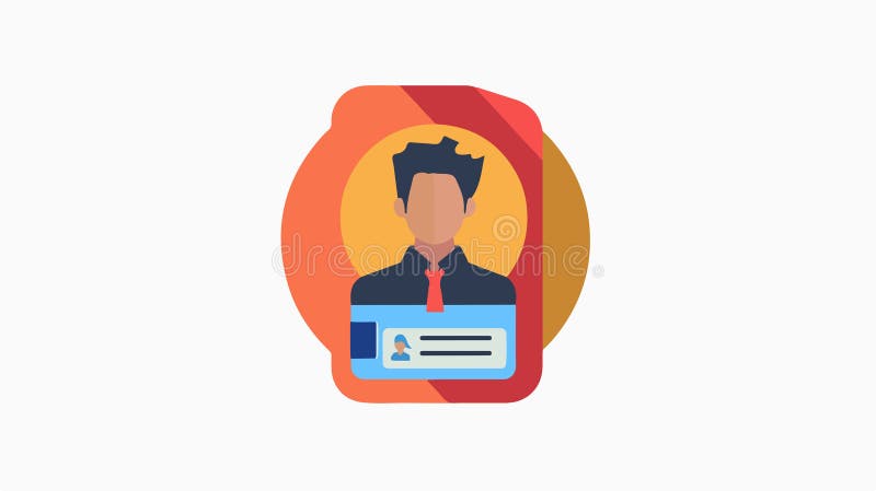Professional ID Card Icon for Identity Verification and Access Control ...
