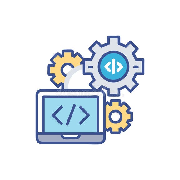 Icon of IDE for Coding Solutions Stock Image - Illustration of access ...