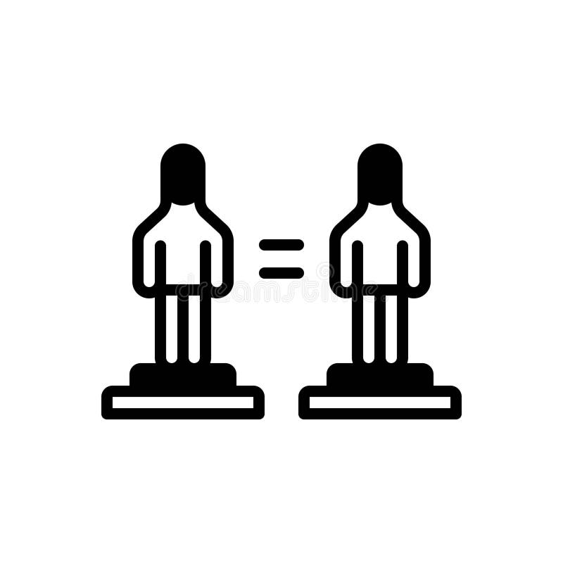 Black Solid Icon for Identical, Similar and Duplicate Stock ...