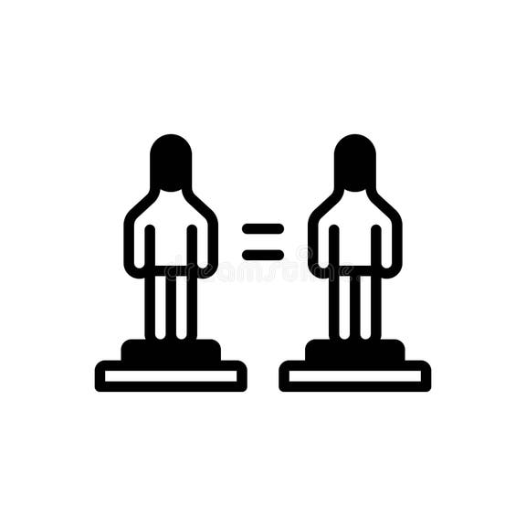 Black Solid Icon for Identical, Similar and Duplicate Stock ...