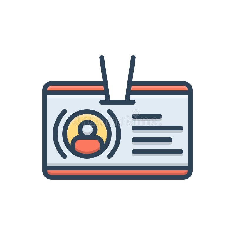 Color Illustration Icon for Identification, Identity and Recognisance ...