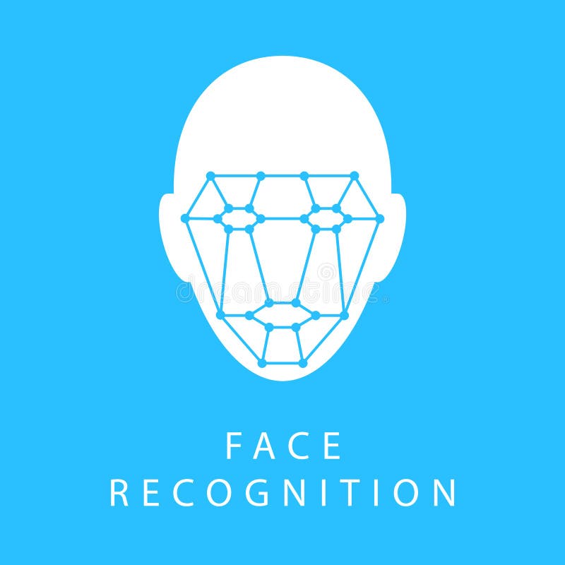 Icon of Identity Biometric Verification Sign. Face Recognition System ...