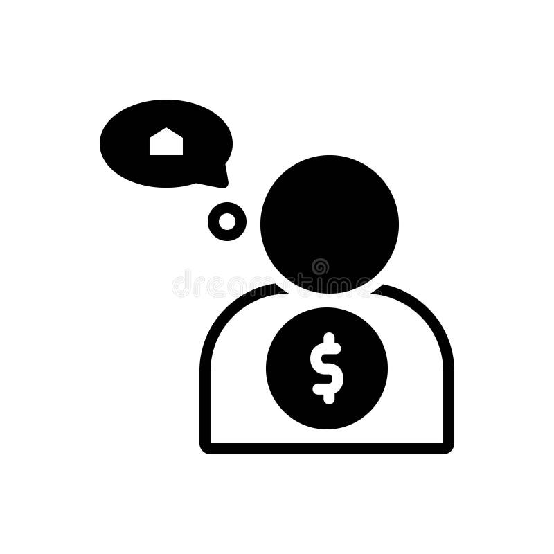 Black Solid Icon for If, If only and Supposing Stock Vector ...