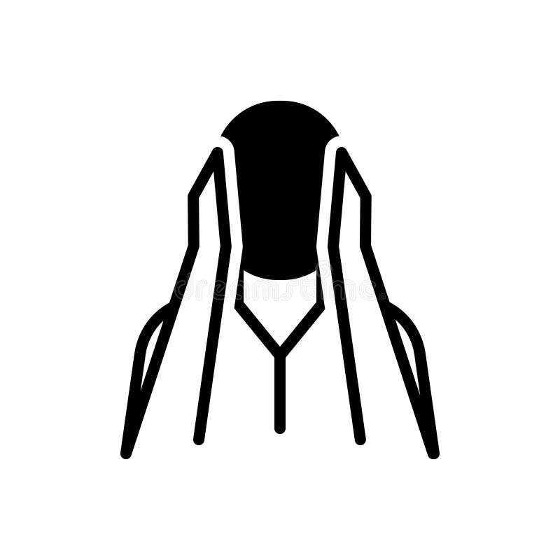 Black Solid Icon for Ignore, Avoid and Neglect Stock Vector ...