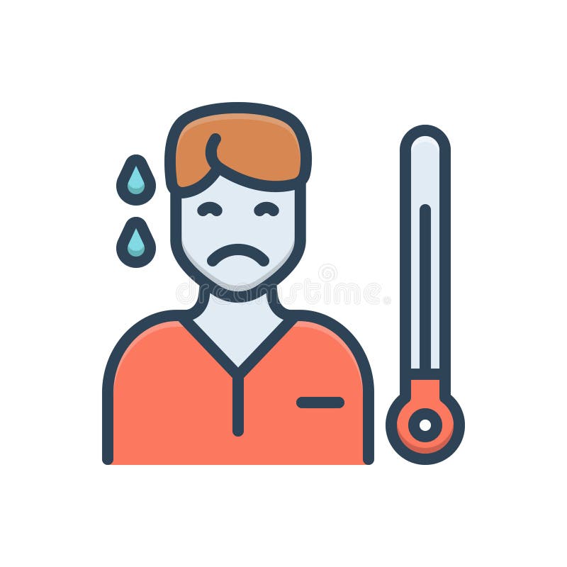 Color Illustration Icon for Ill, Unwell and Unhealthy Stock ...