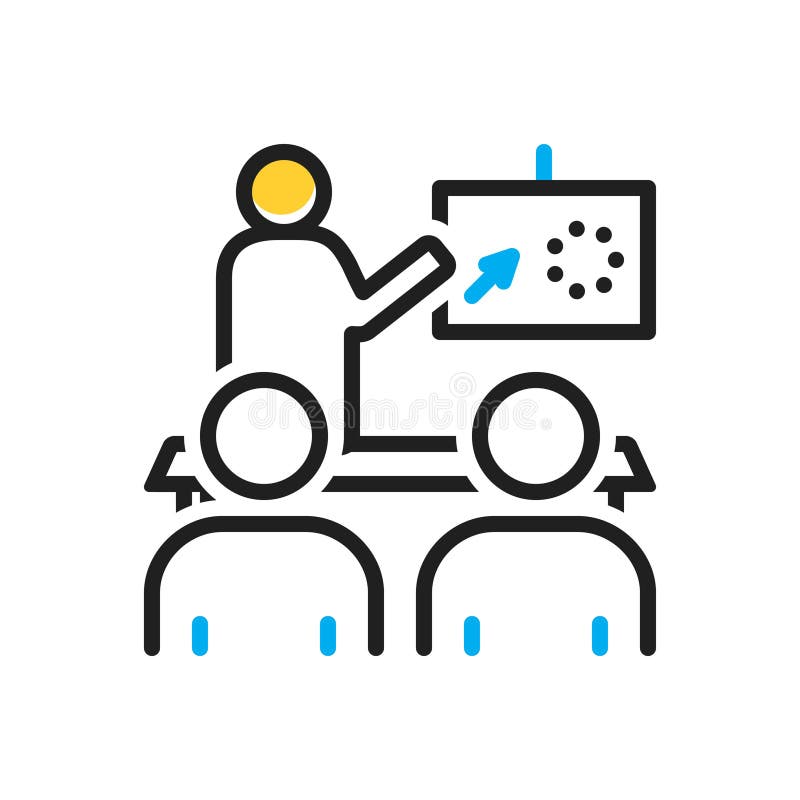 Multi Color Icon for Illustrate, Exemplify and Make Stock Illustration ...