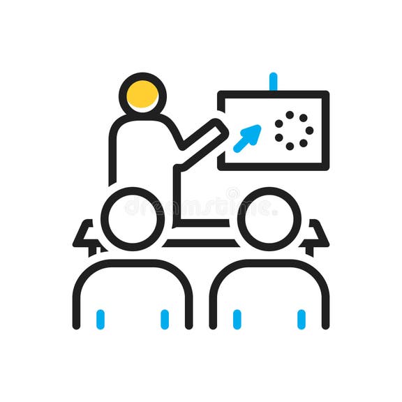 Multi Color Icon for Illustrate, Exemplify and Make Stock Illustration ...