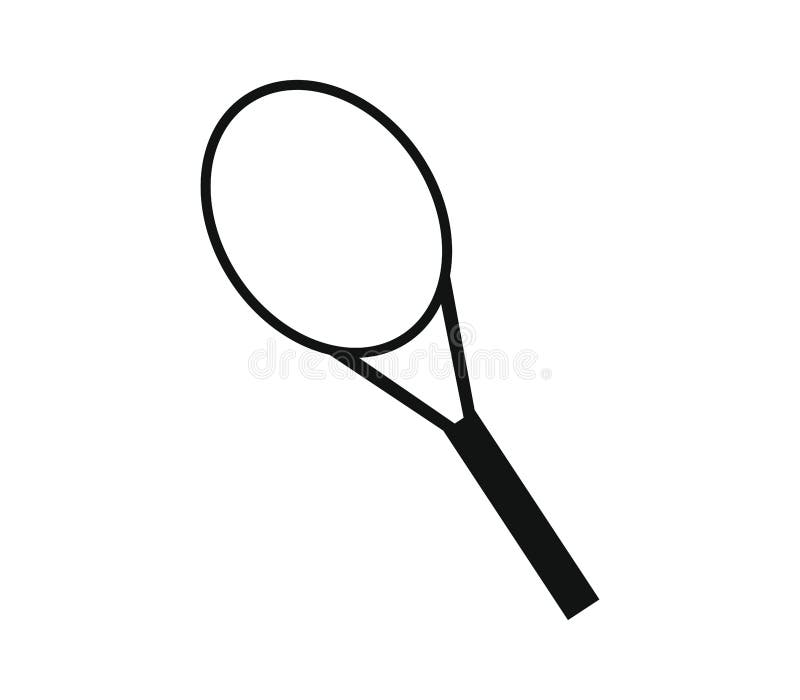 Icon Illustrated Tennis Racket Stock Illustration - Illustration of ...