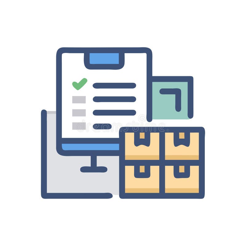 Icon for Overview of Inventory Management Stock Vector - Illustration ...