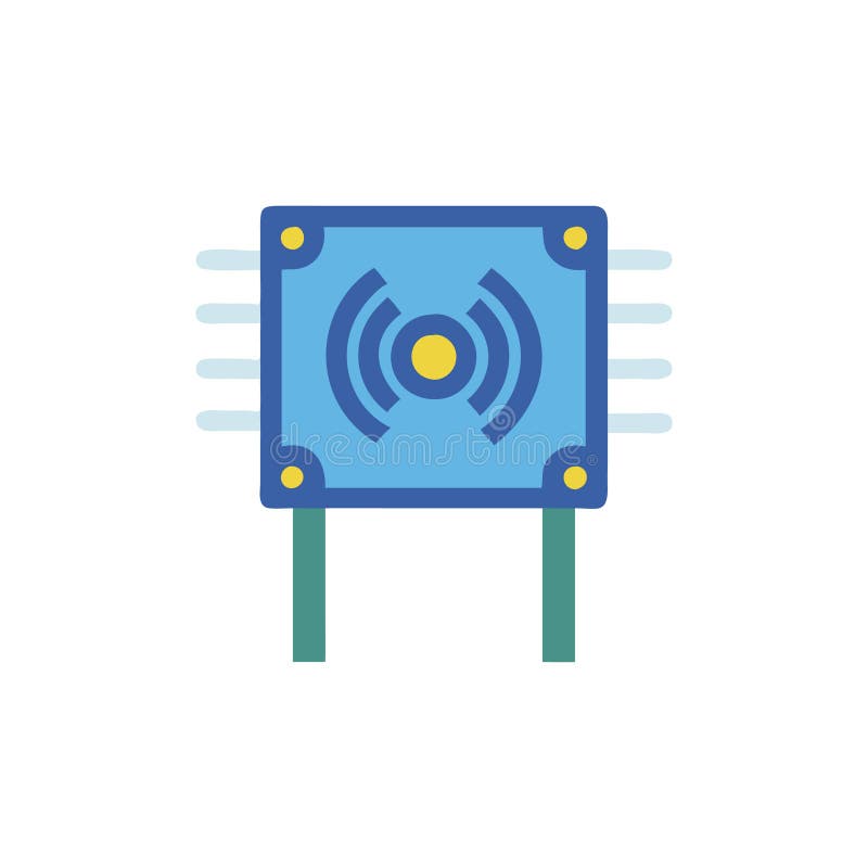 Advanced Current Sensor Icon for Systems Stock Illustration ...