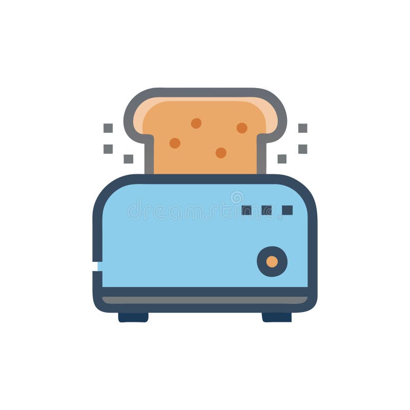 Compact Bread Toaster Icon for Quick Toast Stock Image - Illustration ...