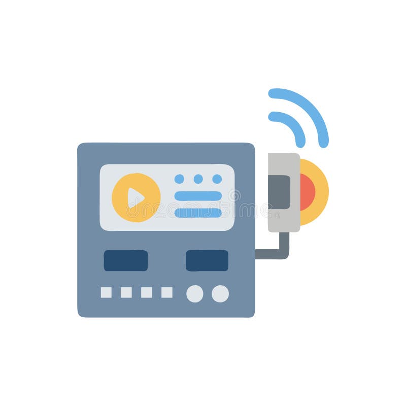 Compact Digital Audio Converter Icon for Devices Stock Illustration ...