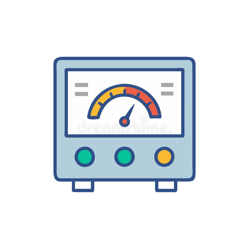 Compact Digital Panel Meter Icon for Displays Stock Photo ...