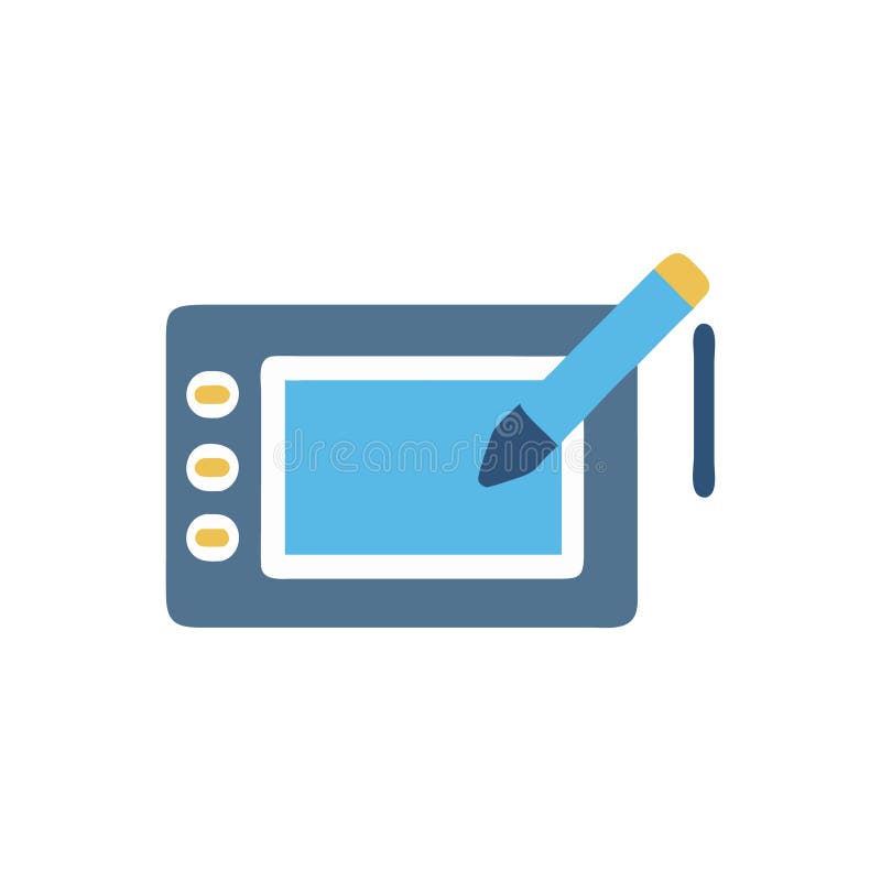 Compact Graphic Tablet Icon for Designers Stock Illustration ...