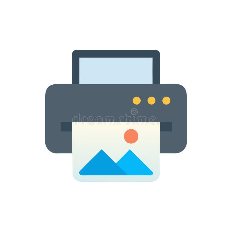 Compact Photo Printer Icon for Easy Use Stock Photo - Illustration of ...